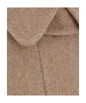 Brunello Cucinelli Herringbone Belted Coat