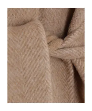 Brunello Cucinelli Herringbone Belted Coat