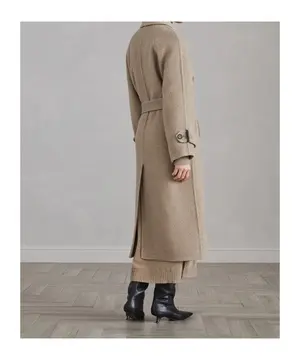 Brunello Cucinelli Herringbone Belted Coat