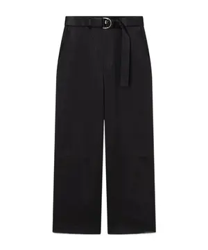 Nanushka Husna Belted Crinkled Satin Pants