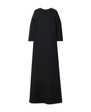 THE ROW Long-sleeved Wool Silk Blend Maxi Dress
