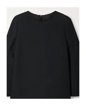 THE ROW Long-sleeved Wool Silk Blend Maxi Dress