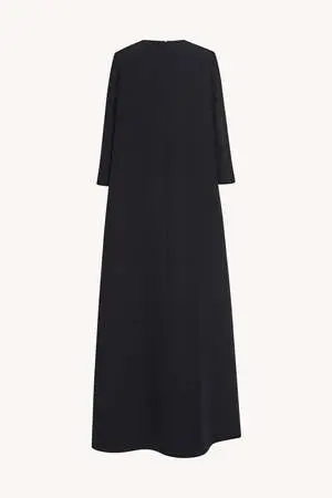 THE ROW Long-sleeved Wool Silk Blend Maxi Dress