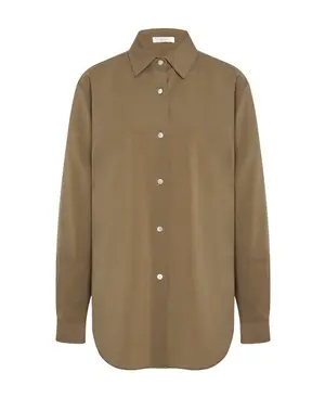 THE ROW Classic Virgin Wool Button-down Shirt