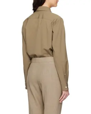 THE ROW Classic Virgin Wool Button-down Shirt