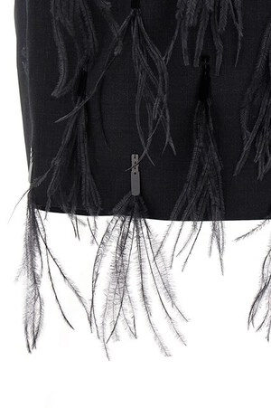 Brunello Cucinelli Feather Embellished Sleeveless Crewneck Top