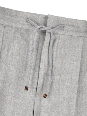 Brunello Cucinelli Pleated Tapered Leg Trousers - Grey