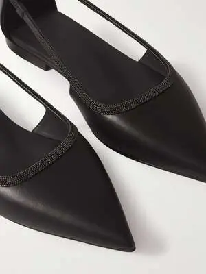 Brunello Cucinelli Monili Cut-out Pointed Flats