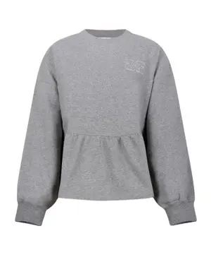 GANNI Peplum Hem Crewneck Sweatshirt