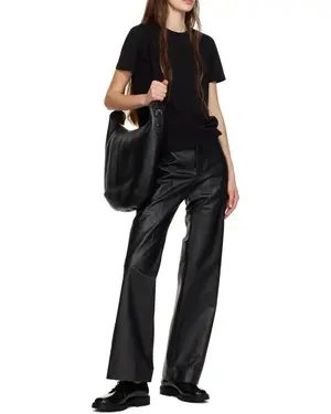 THE ROW Straight Leather Casual Pants