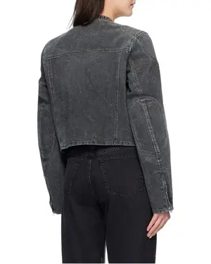 Alexander Wang Crystal Pressed Motorcycle Jacket