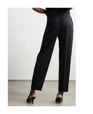 THE ROW Corby Pleated Wool Tailored Trousers