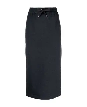 Brunello Cucinelli Drawstring Midi Skirt