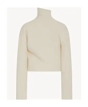 THE ROW High-neck Knitted Jumper With Asymmetrical Detail