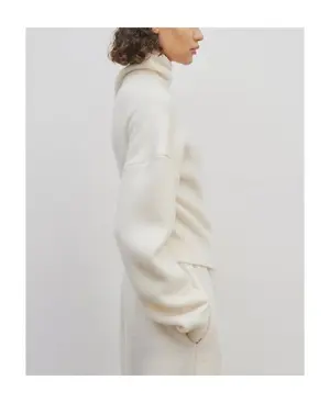 THE ROW High-neck Knitted Jumper With Asymmetrical Detail