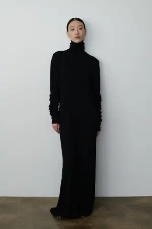THE ROW High-necked Maxi Dress