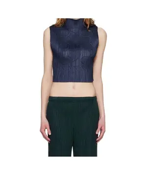 PLEATS PLEASE BY ISSEY MIYAKE Sleeveless Cropped Vest