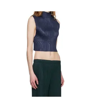 PLEATS PLEASE BY ISSEY MIYAKE Sleeveless Cropped Vest