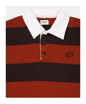 BODE Striped Polo Knit Sweater