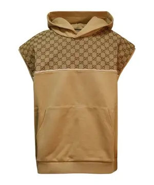 Gucci Sleeveless Monogrammed Hoodie