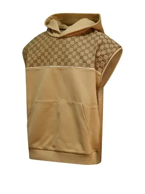 Gucci Sleeveless Monogrammed Hoodie