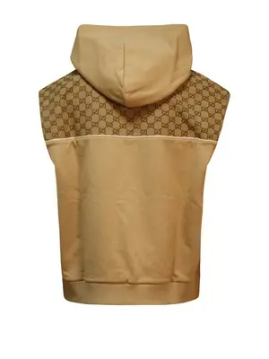 Gucci Sleeveless Monogrammed Hoodie