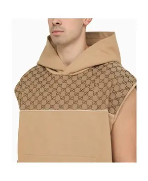 Gucci Sleeveless Monogrammed Hoodie