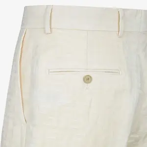 Fendi Ff Jacquard Bermuda Shorts - White
