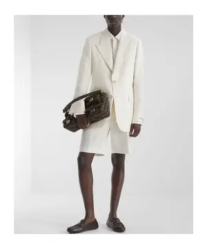 Fendi Ff Jacquard Bermuda Shorts - White