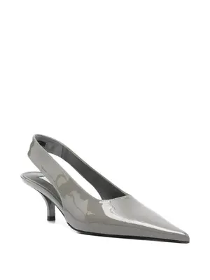 TOTEME Pointed-toe Slingback Pumps - Grey