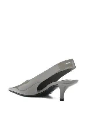 TOTEME Pointed-toe Slingback Pumps - Grey