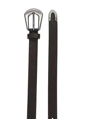 Brunello Cucinelli Contrast Buckle Leather Belt
