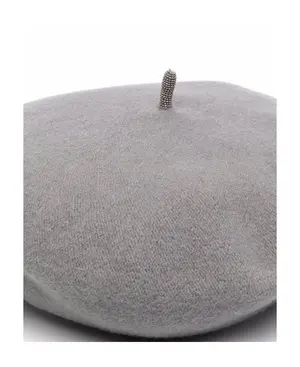 Brunello Cucinelli Monili Chain Slip-on Beret