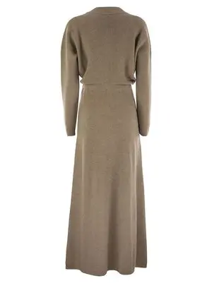 Brunello Cucinelli V-neck Knitted Maxi Dress