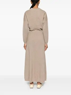 Brunello Cucinelli V-neck Knitted Maxi Dress