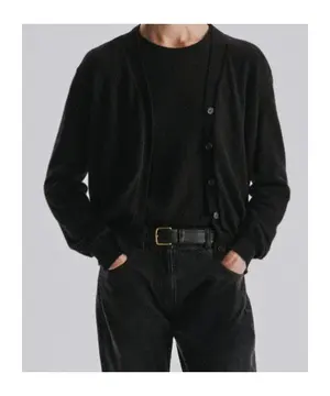 THE ROW Otie V-neck Button-up Cardigan - Black