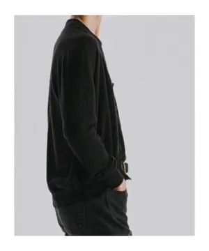 THE ROW Otie V-neck Button-up Cardigan - Black