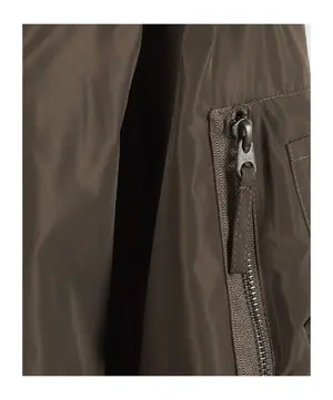 Aspesi Ribbed Collar Long-sleeved Trench Coat