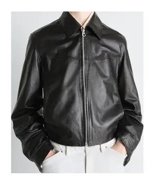 LEMAIRE Zip-up Leather Jacket