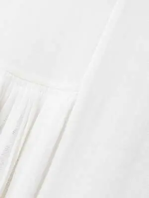 THE ROW Pleated Gauze Maxi Skirt - Ivory