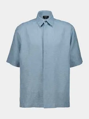 Fendi Light Ff Jacquard Shirt - Blue