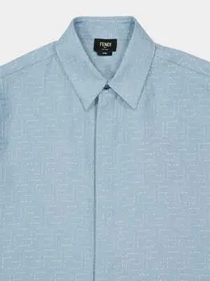 Fendi Light Ff Jacquard Shirt - Blue