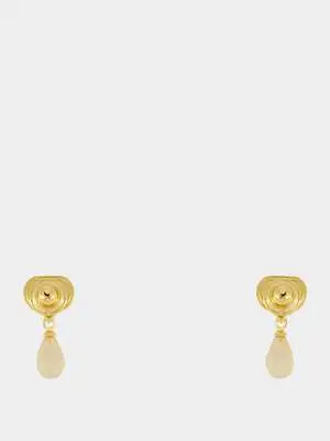 Valentino Garavani Ovalette Pearl Drop Earrings - Gold