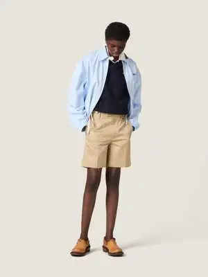 Miu Miu Corda Decorated Cotton Shorts