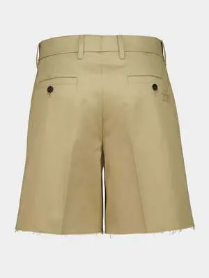 Miu Miu Corda Decorated Cotton Shorts