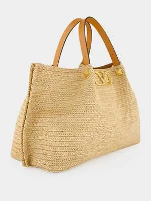 Valentino Garavani Medium Straw Tote Bag