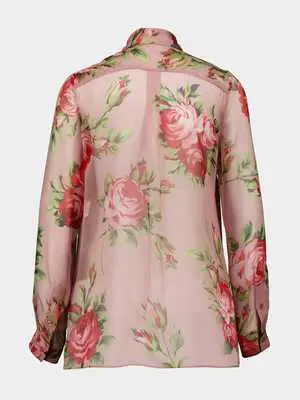 Dolce & Gabbana Rose Bouquet Silk Shirt