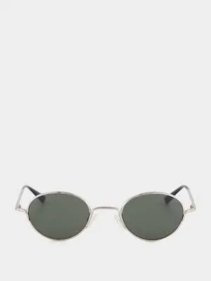 Alexander McQueen Round Metal Sunglasses - Silver