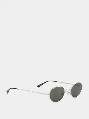 Alexander McQueen Round Metal Sunglasses - Silver