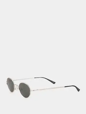 Alexander McQueen Round Metal Sunglasses - Silver